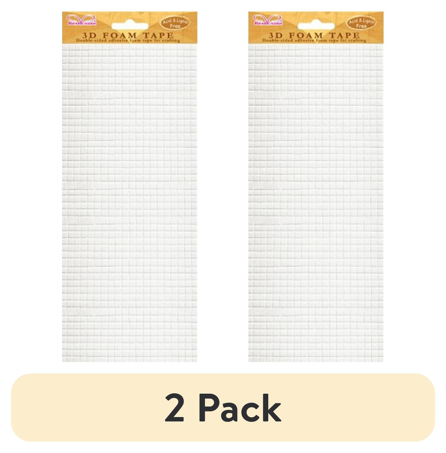 (2 pack) 3D Foam Adhesive Tape Small Squares - 1 Sheet of 940 Squares ...