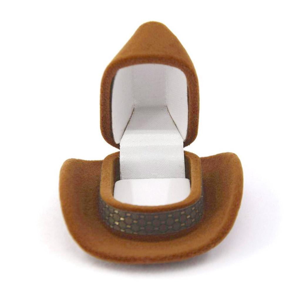 Best-Creative Cowboy Hat Shape Rings Box Jewellery Display ღ St ...