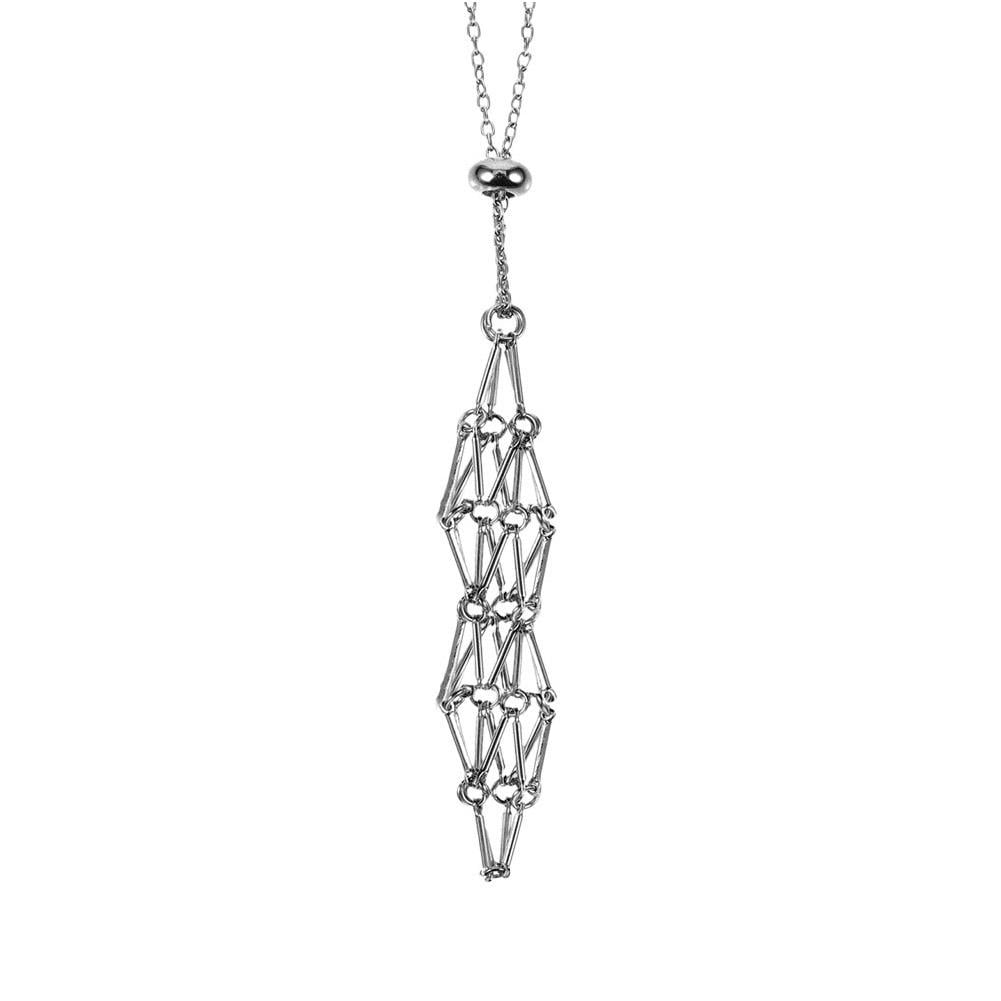 Best-Crystal Cage Necklace Holder Net Metal Chain Stone Holder ...