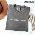 Best Curve Is a Smile Shirt Positive Quote TShirt Motivational Happy ...