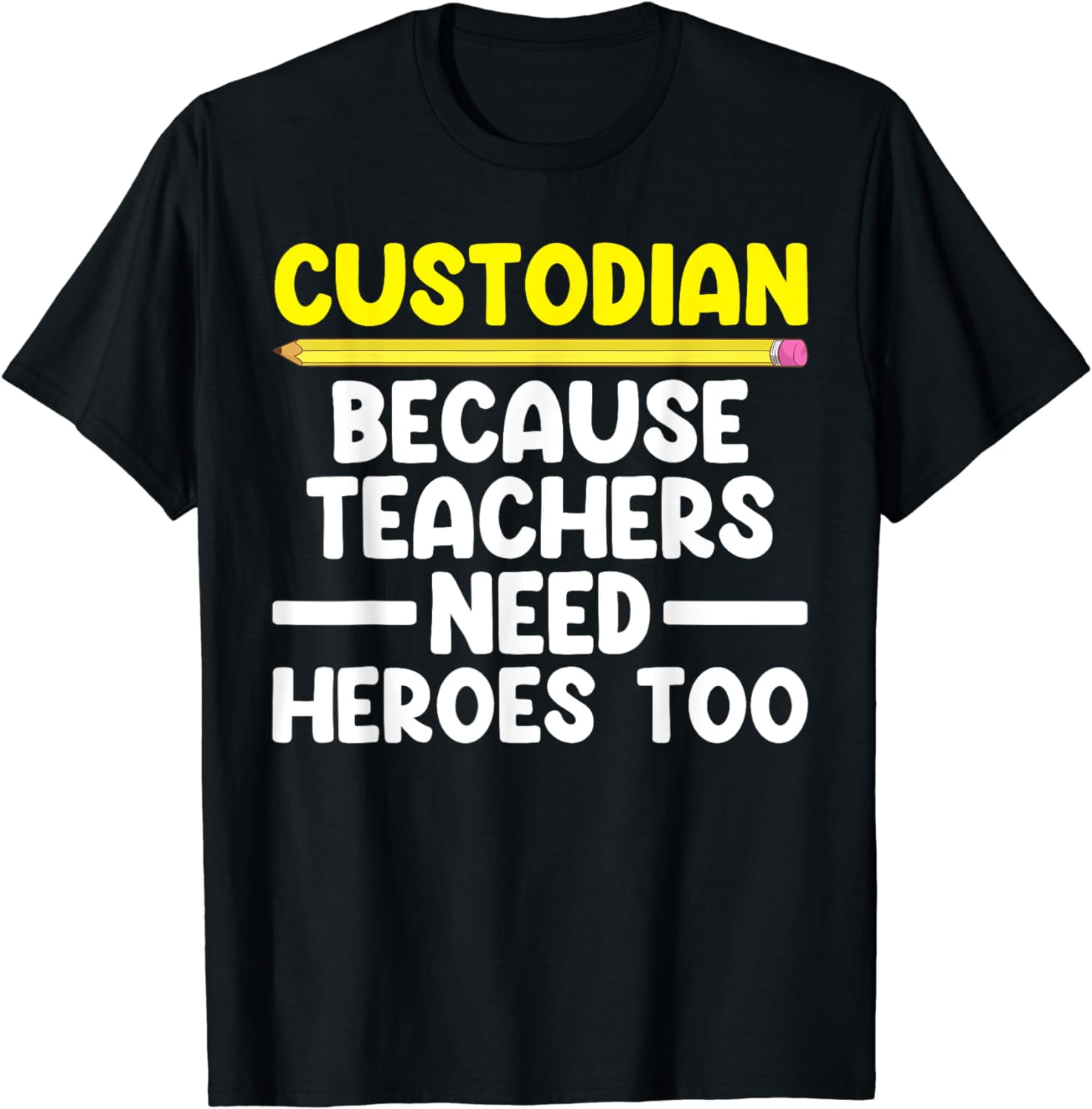 Best Custodian Design For Men Women Janitor School Custodian T-Shirt ...