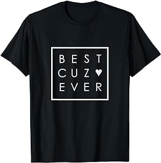 Best Cuz Ever tshirt - Cousin love minimalist square box - Walmart.com