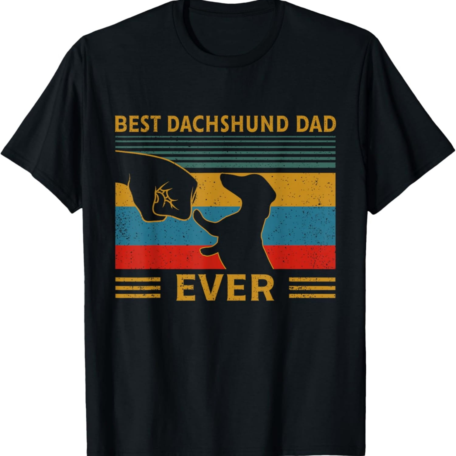 Best Dachshund Dad Ever Funny Dog Gif T-shtir - Walmart.com