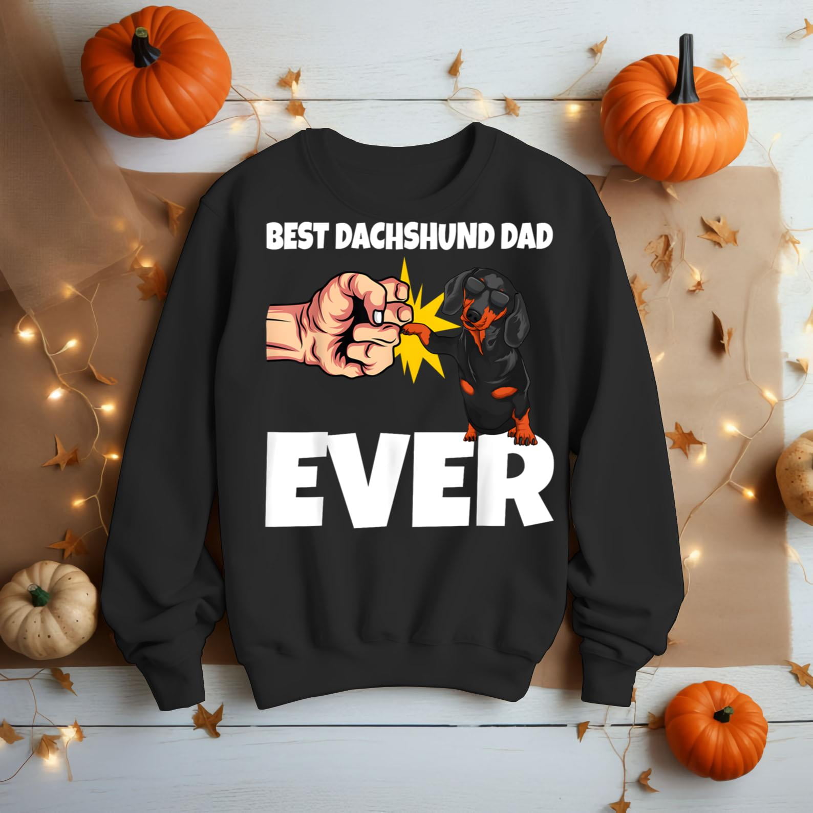 Best Dachshund Dad Shirt – Funny Weiner Dog Owner Graphic Tee New ...