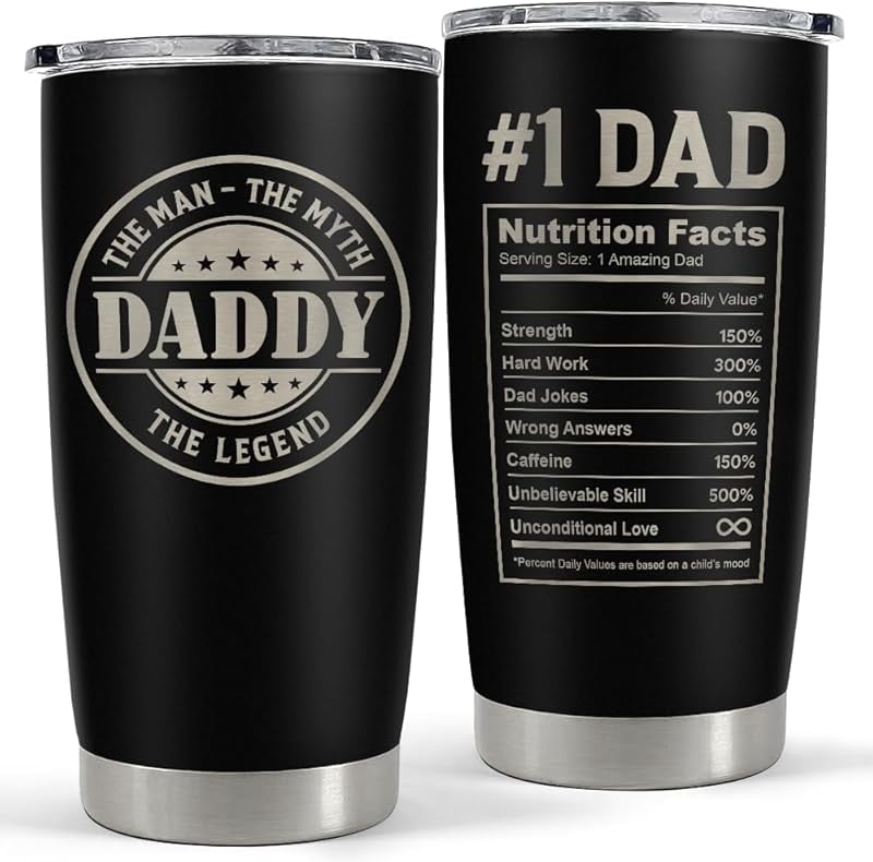 Best Dad 20oz Insulated Stainless Steel Mug - Coffee Cup for Travel ...