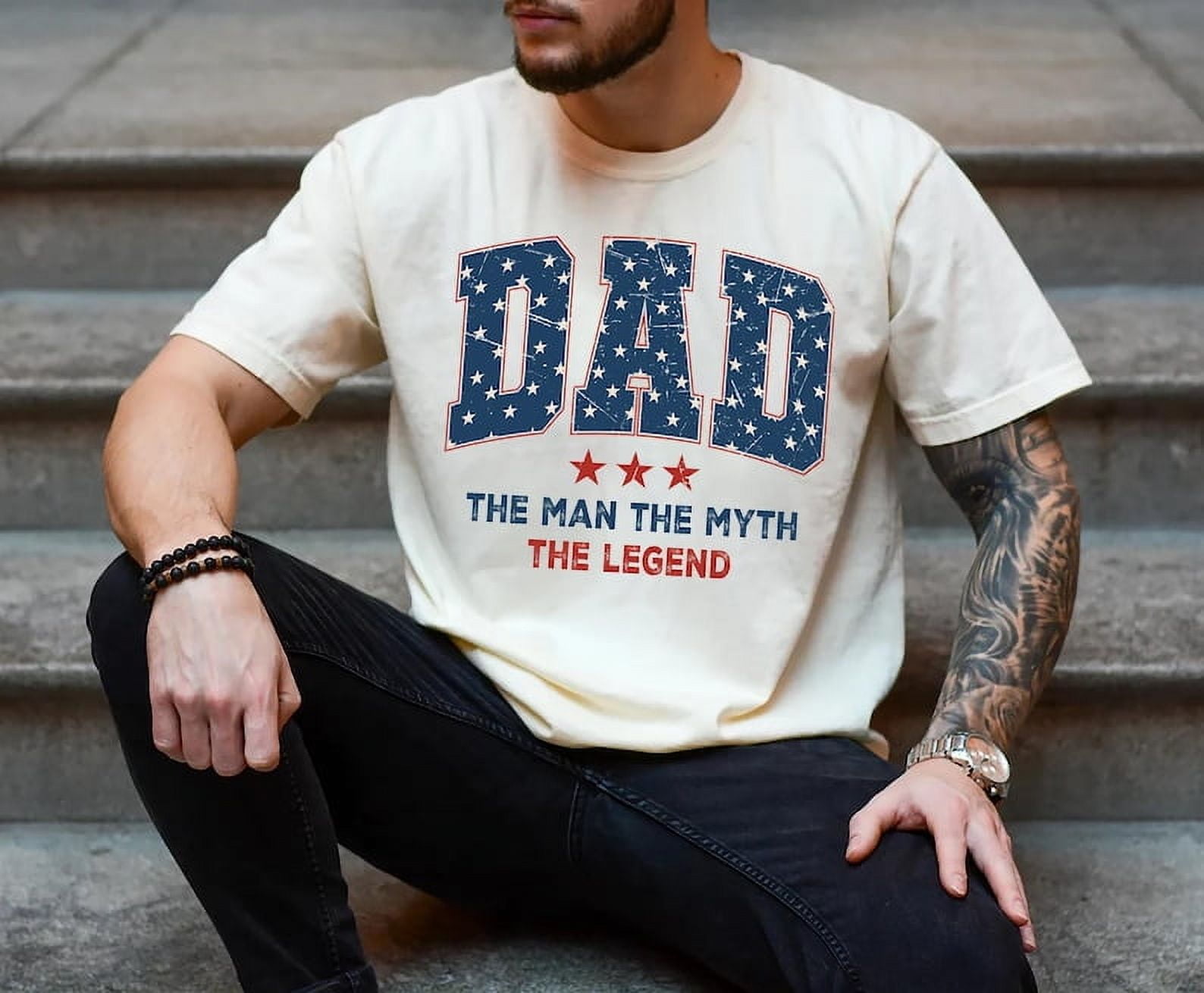 Best Dad American Flag Shirt The Man The Myth The Legend Tee Patriotic ...
