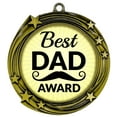 Best Dad Award Stars Design Medal | Celebration and Appreciation Prize ...