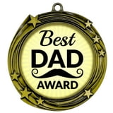 Best Dad Award Stars Design Medal | Celebration and Appreciation Prize ...