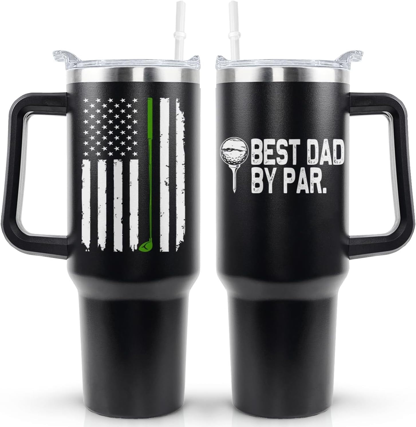 Best Dad By Par Gifts for Dad 40 OZ Tumbler Cup Fathers Day Birthday ...