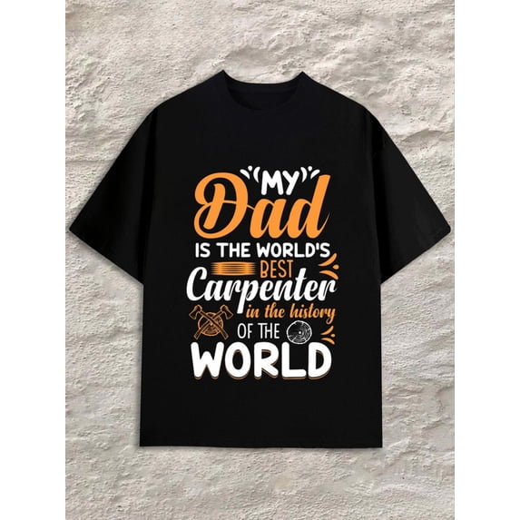 Best Dad Carpenter Men black Spring and summer outdoor loungewear Retro ...