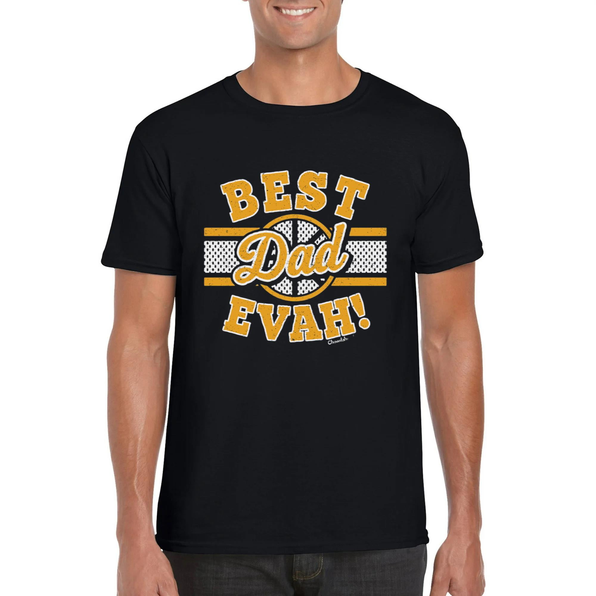 Best Dad Evah Hockey Theme Ice Rink Funny Sports Boston T-Shirt Design ...