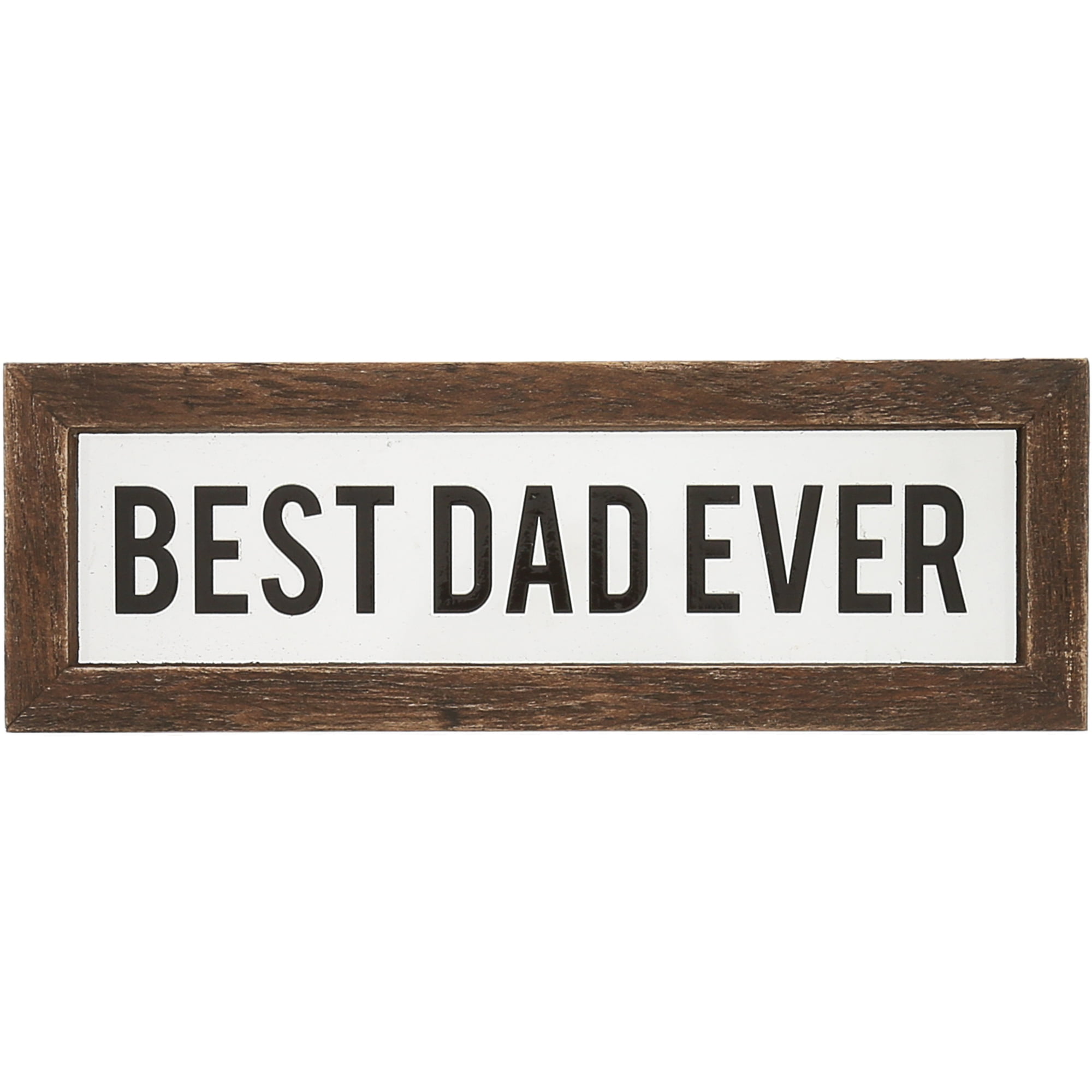 Pavilion Gift Company - Best Dad Ever - 6" x 2" Wood Framed Glass ...
