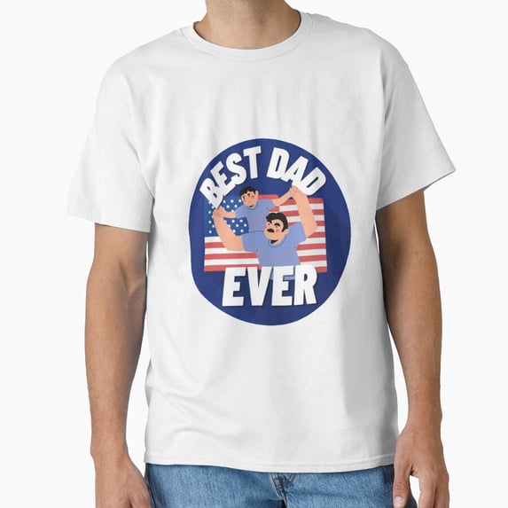 Best Dad Ever American Flag Hero Father T-Shirt - Walmart.com