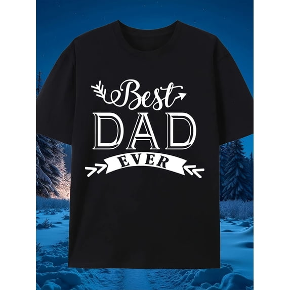 Best Dad Ever Bold Cursive Lettering Summer Unisex T-Shirt, S - 5XL ...