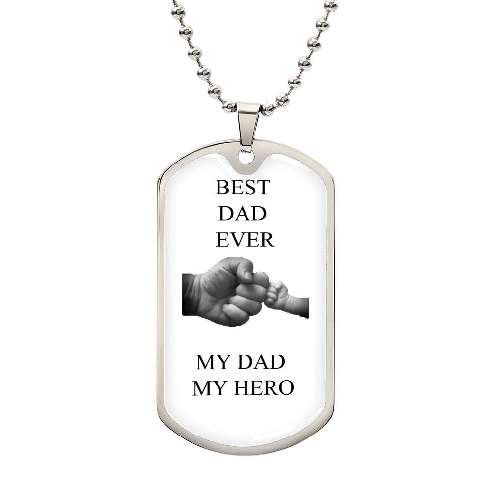 Best Dad Ever Dog Tag, Best Dad Ever gift for Father, Gift for Dad ...