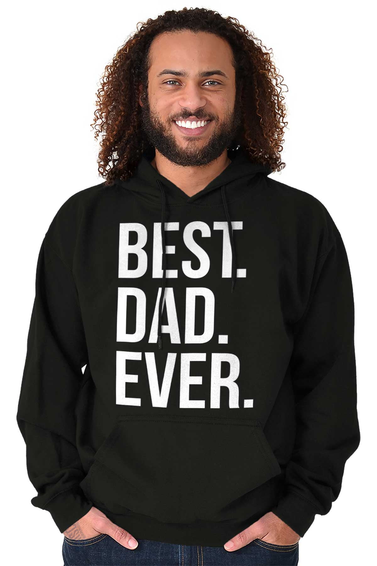 Best Dad Ever Fathers Day Gift Men Big & Tall Graphic Hoodie Brisco ...