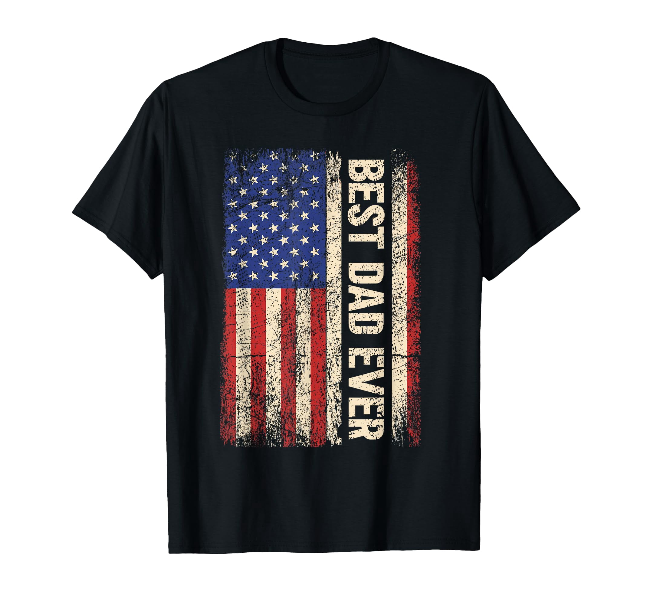 Best Dad Ever Garden Flag - Distressed American Flag Design - Double ...