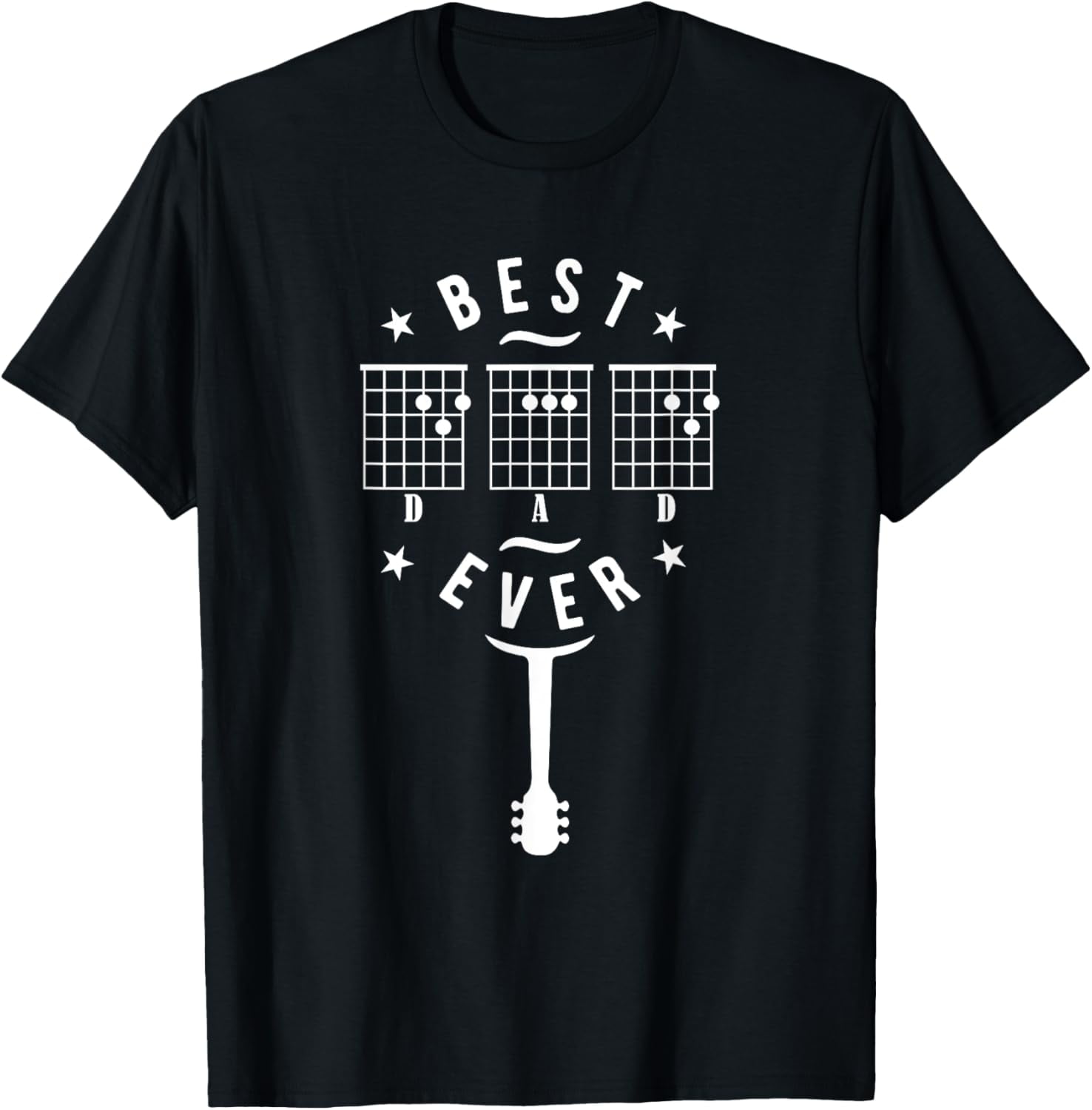 Best Dad Ever Guitar - Dad Guitar Chord T-Shirt - Walmart.com
