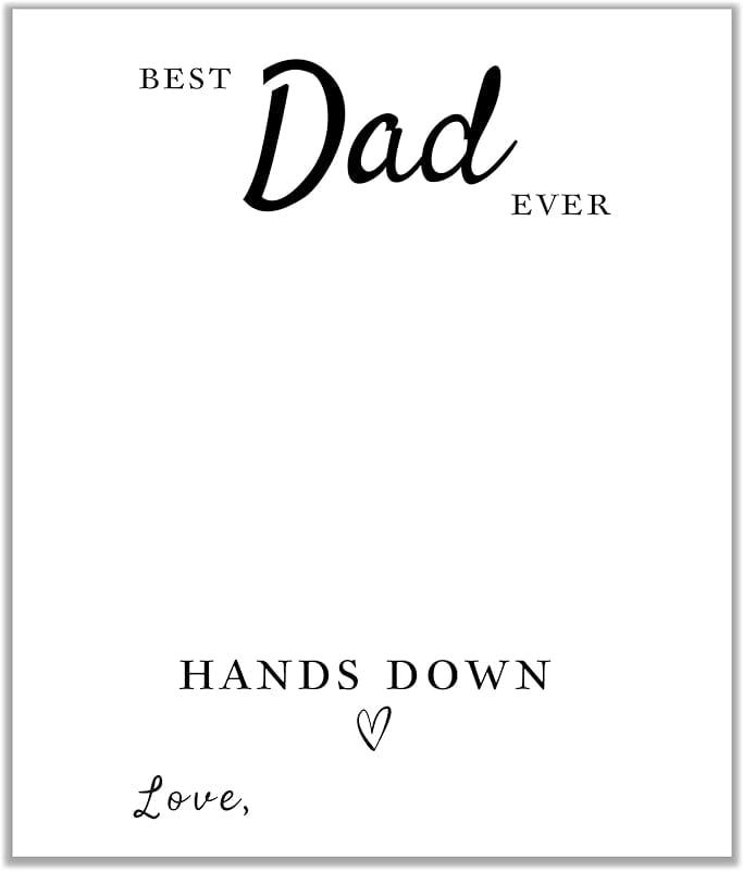 Best Dad Ever Hands Down Sign Wooden Handprint Frame DIY Gifts, Fathers ...