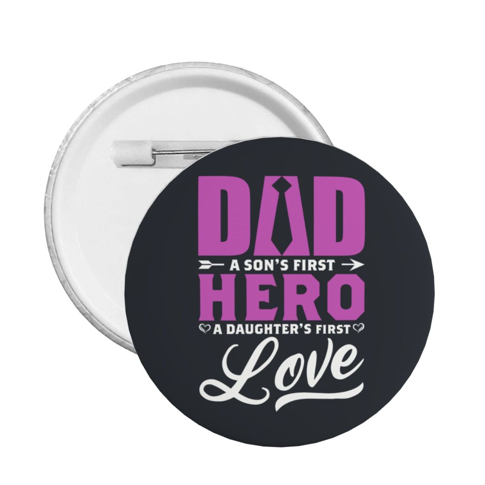 Best Dad Ever Happy Father'S Day Circular Button Fashion Badge ...