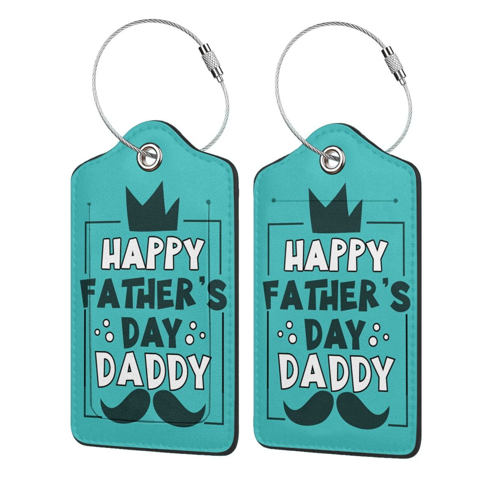 Best Dad Ever Happy Father's Day Luggage Tags for Suitcase PU Privacy ...