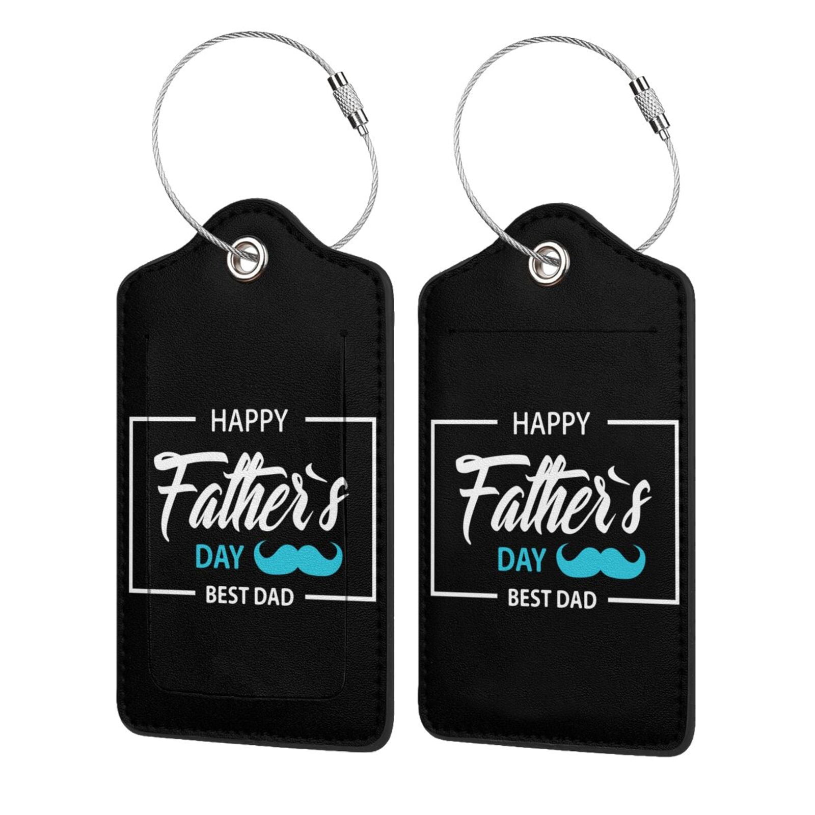 Best Dad Ever Happy Father's Day Luggage Tags for Suitcase PU Privacy ...
