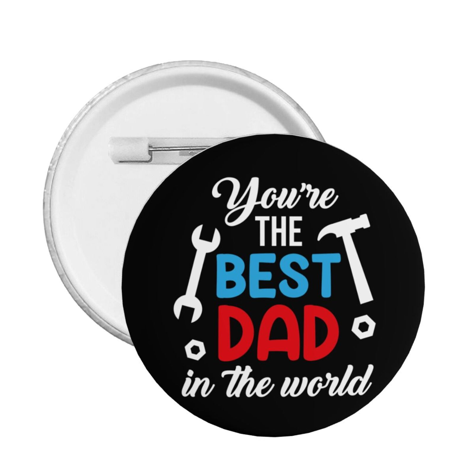 Best Dad Ever Happy Father's Day Round Badge Button Pin Brooch Hat ...
