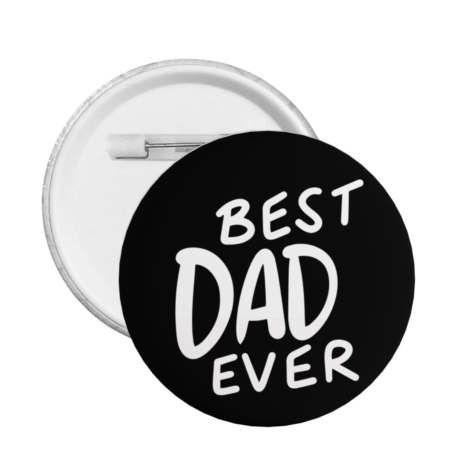 Best Dad Ever Happy Father's Day Round Badge Button Pin Brooch Hat ...