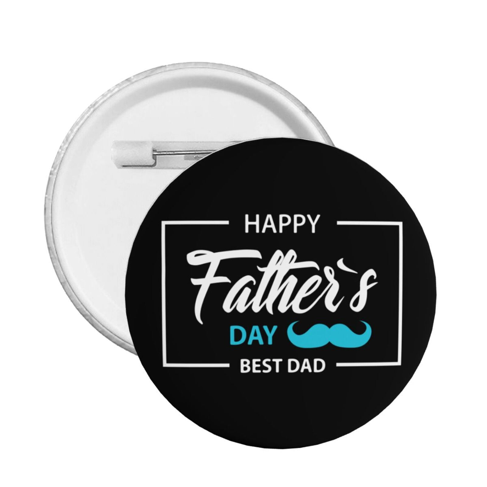 Best Dad Ever Happy Father's Day Round Button Badges for Backpacks ...