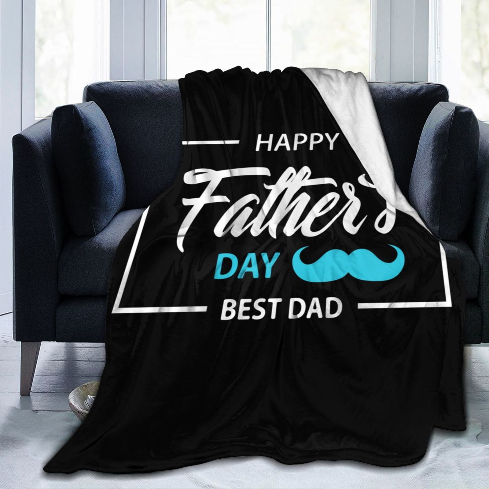 Best Dad Ever Happy Father's Day Throw Blanket Soft Cozy Warm Durable ...