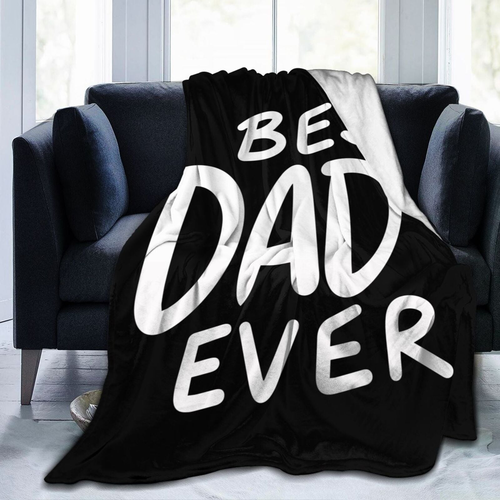 Best Dad Ever Happy Father's Day Throw Blanket Soft Cozy Warm Durable ...