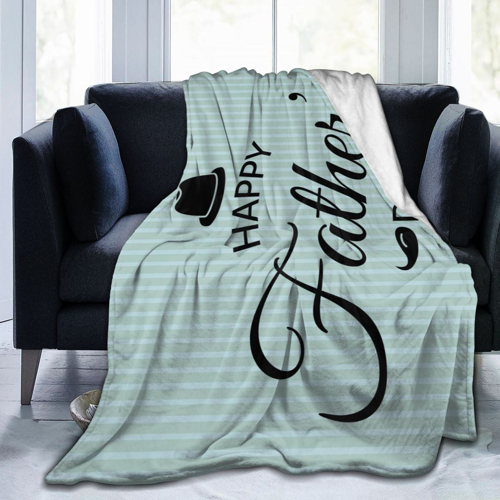 Best Dad Ever Happy Father's Day Throw Blanket Soft Cozy Warm Durable ...