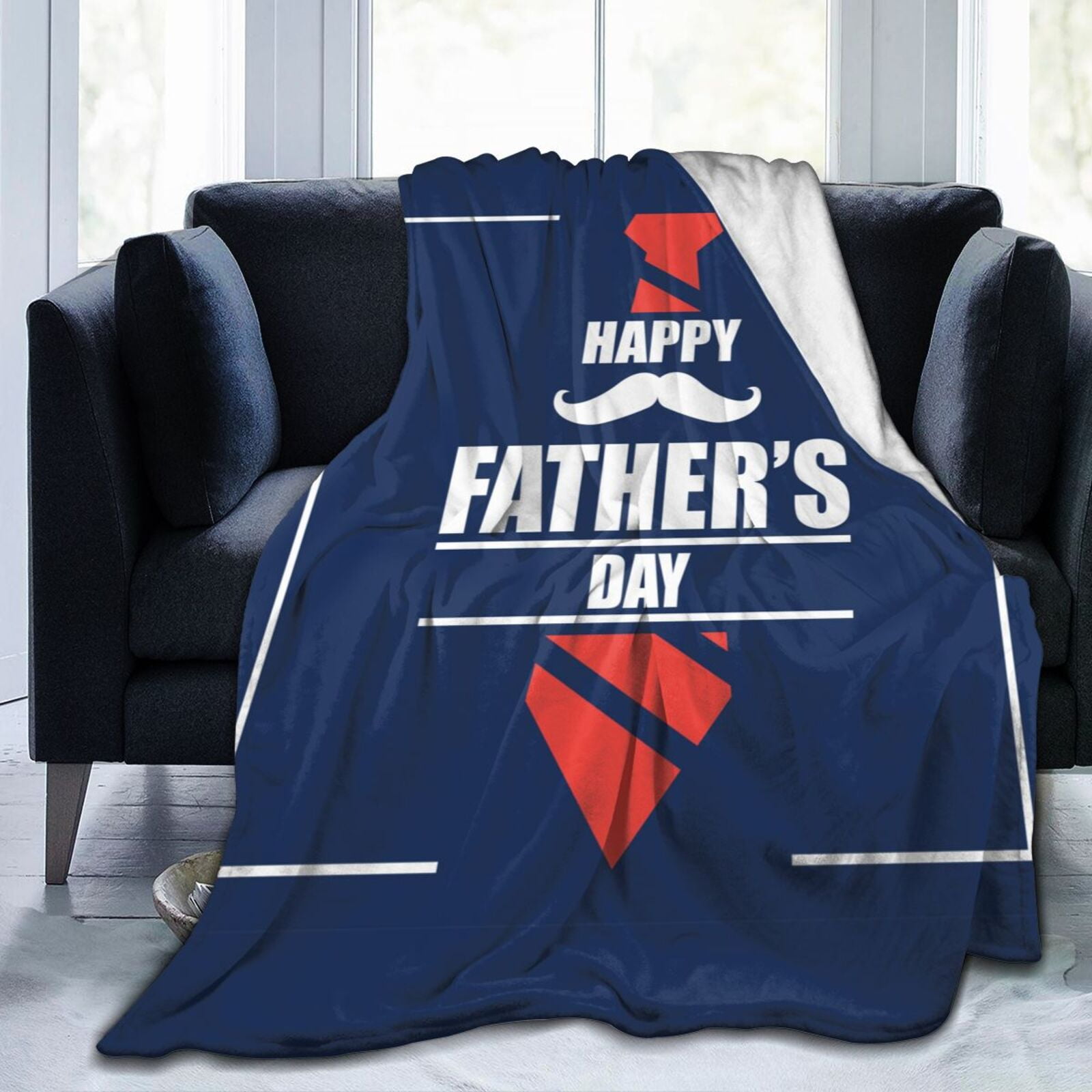 Best Dad Ever Happy Father's Day Throw Blanket Soft Cozy Warm Durable ...
