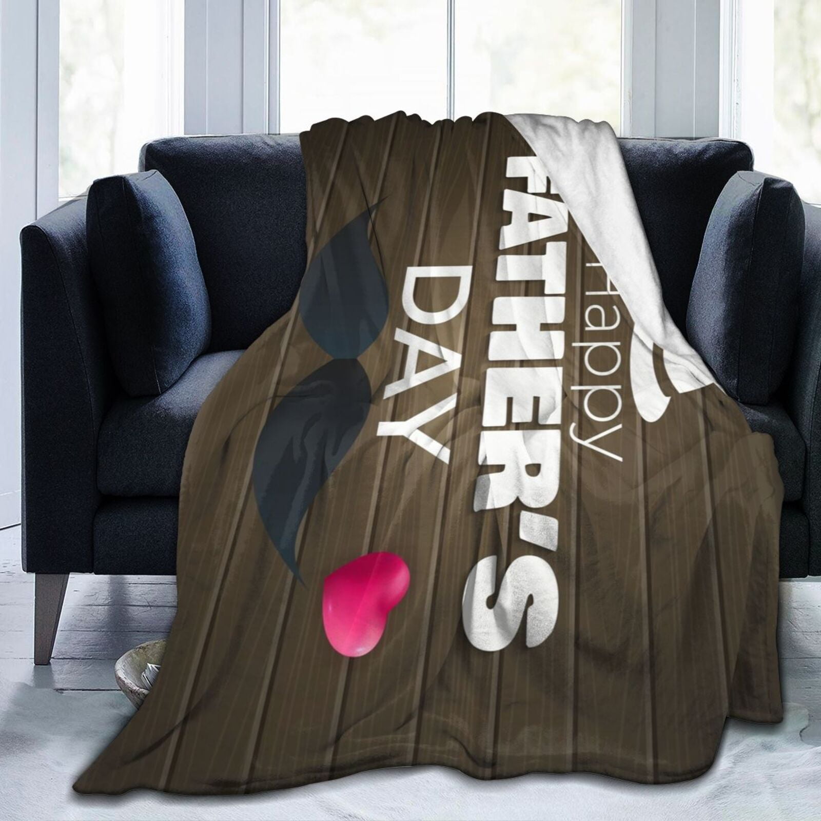 Best Dad Ever Happy Father's Day Throw Blanket Soft Cozy Warm Durable ...