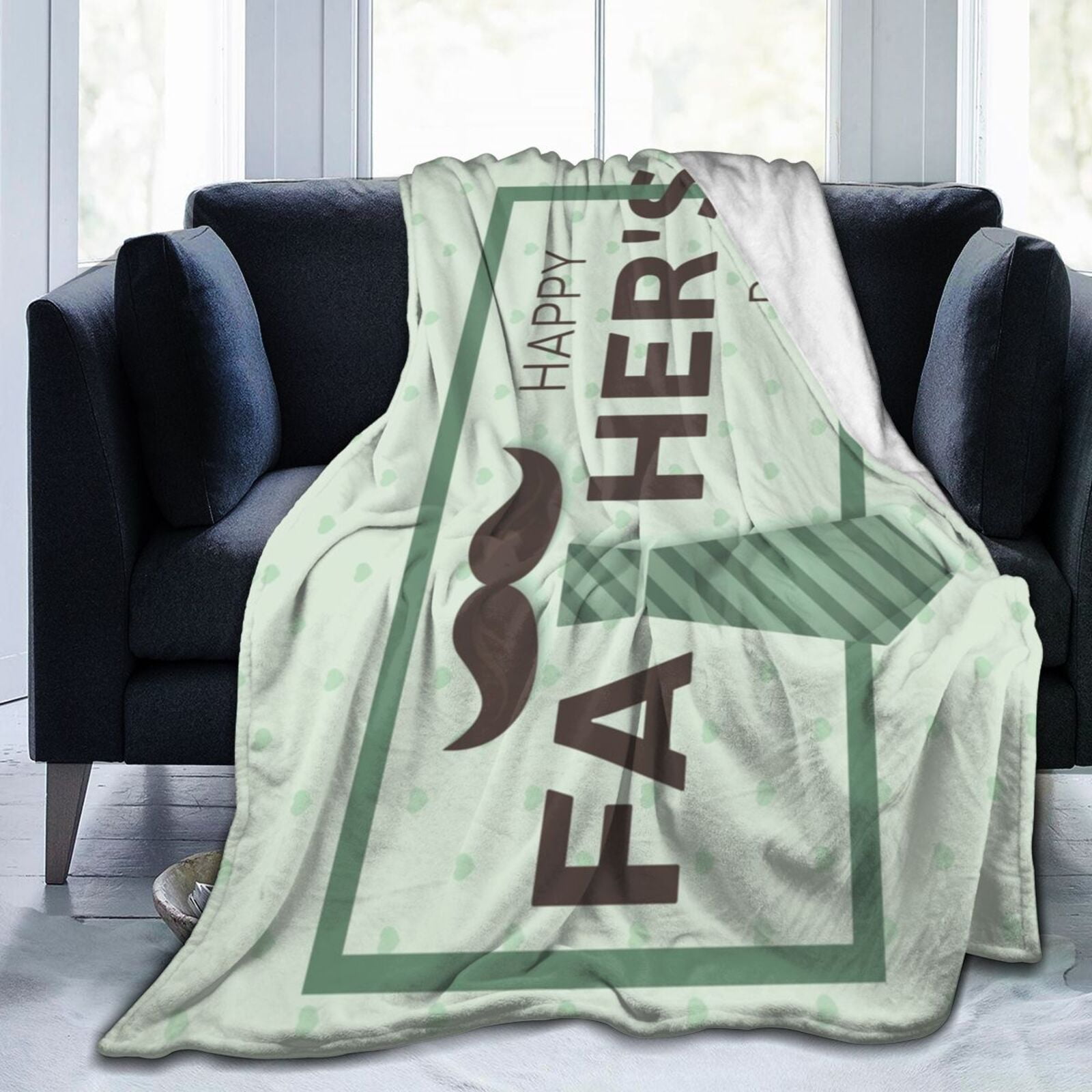 Best Dad Ever Happy Father's Day Throw Blanket Soft Cozy Warm Durable ...