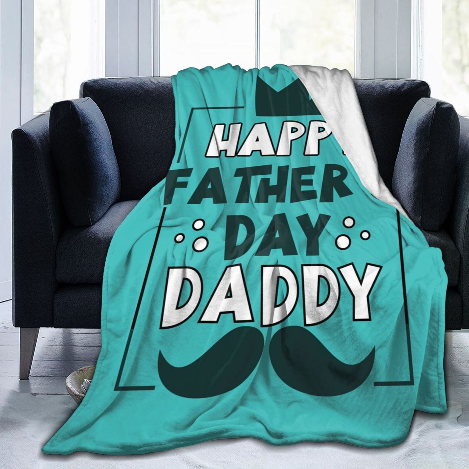 Best Dad Ever Happy Father's Day Throw Blanket Soft Cozy Warm Durable ...