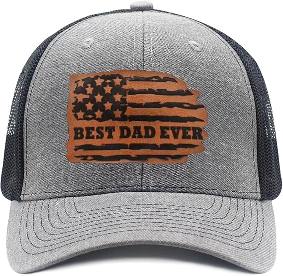 Best Dad Ever Leather Patch Baseball Cap Gifts from Daughter Son ...