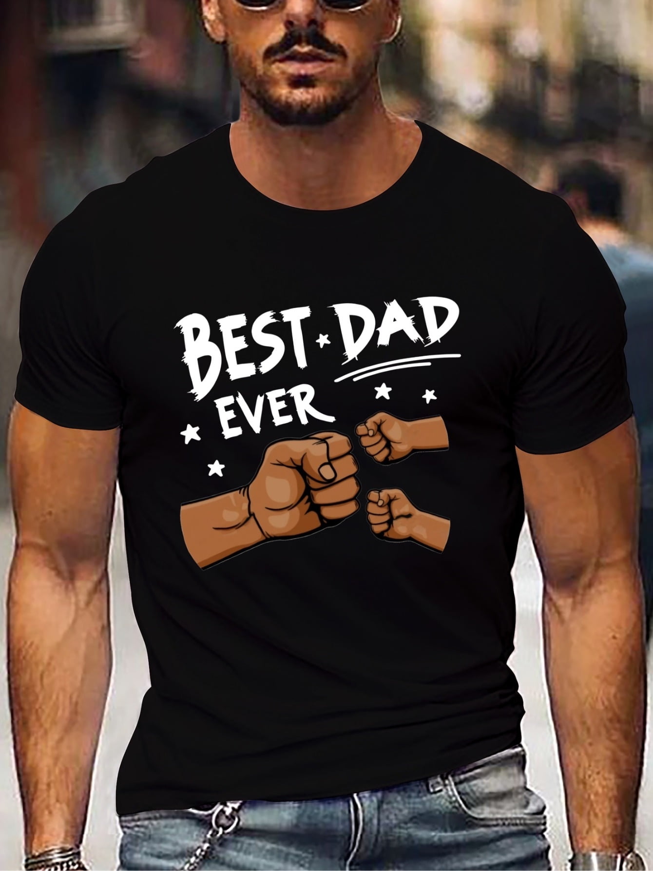 Best Dad Ever Men'S Casual Summer T-Shirt - Comfortable Short Sleeve ...