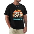 Best Dad Ever Men's HD Print Classic Short Sleeve T-Shirts Black 3X ...