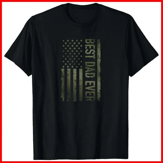 Best Dad Ever Military Camouflage Pattern Gift Father Slogan Top Unisex ...