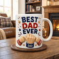 Best Dad Ever Mug Personalized Fist Bump Gift with Custom Names for ...