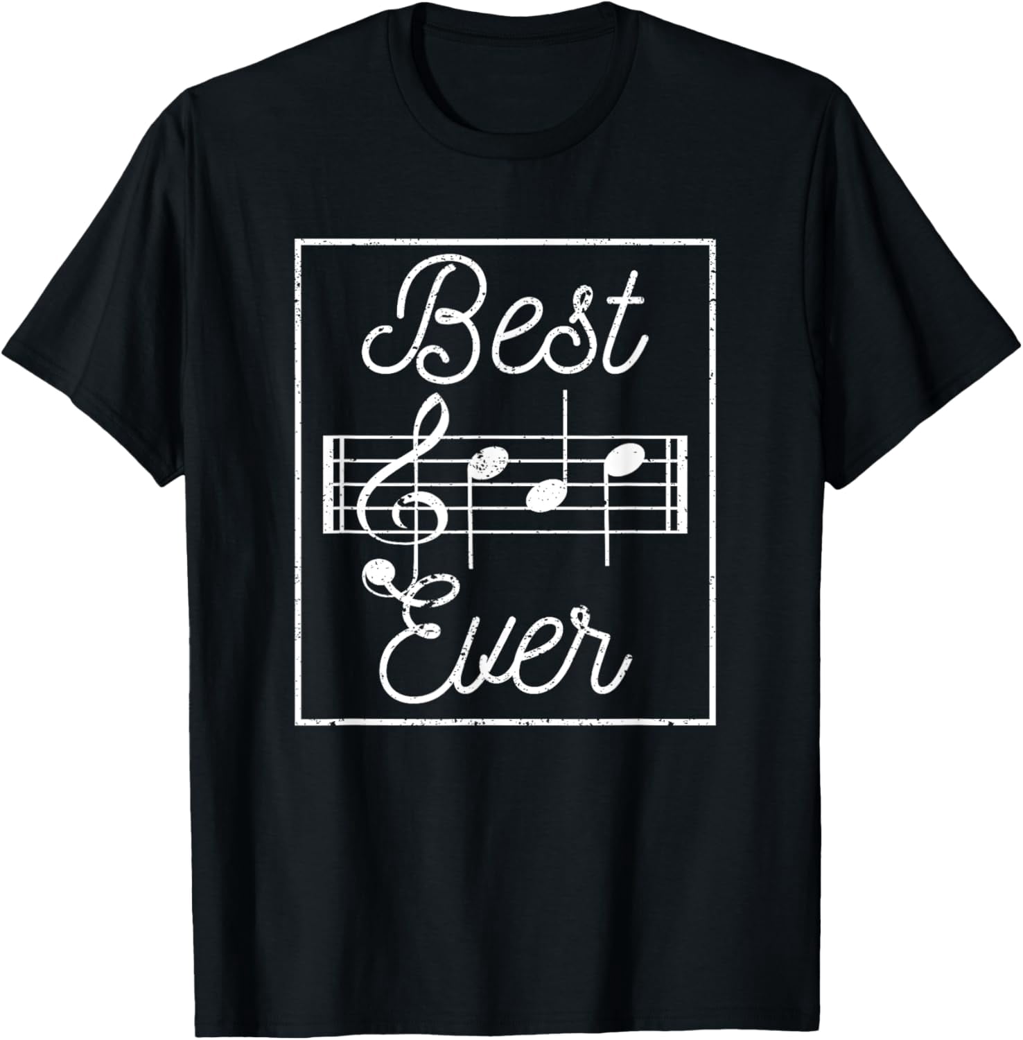 Best Dad Ever Music Notes Funny Fathers Day Musical Daddy T-Shirt ...