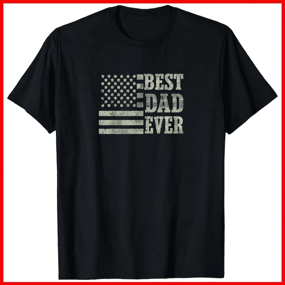 Best Dad Ever Patriotic Freedom Theme Star Emblem Heritage Pattern ...