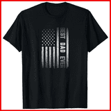 Best Dad Ever Patriotic Star Pattern Graphic Father Day Slogan Unisex T ...