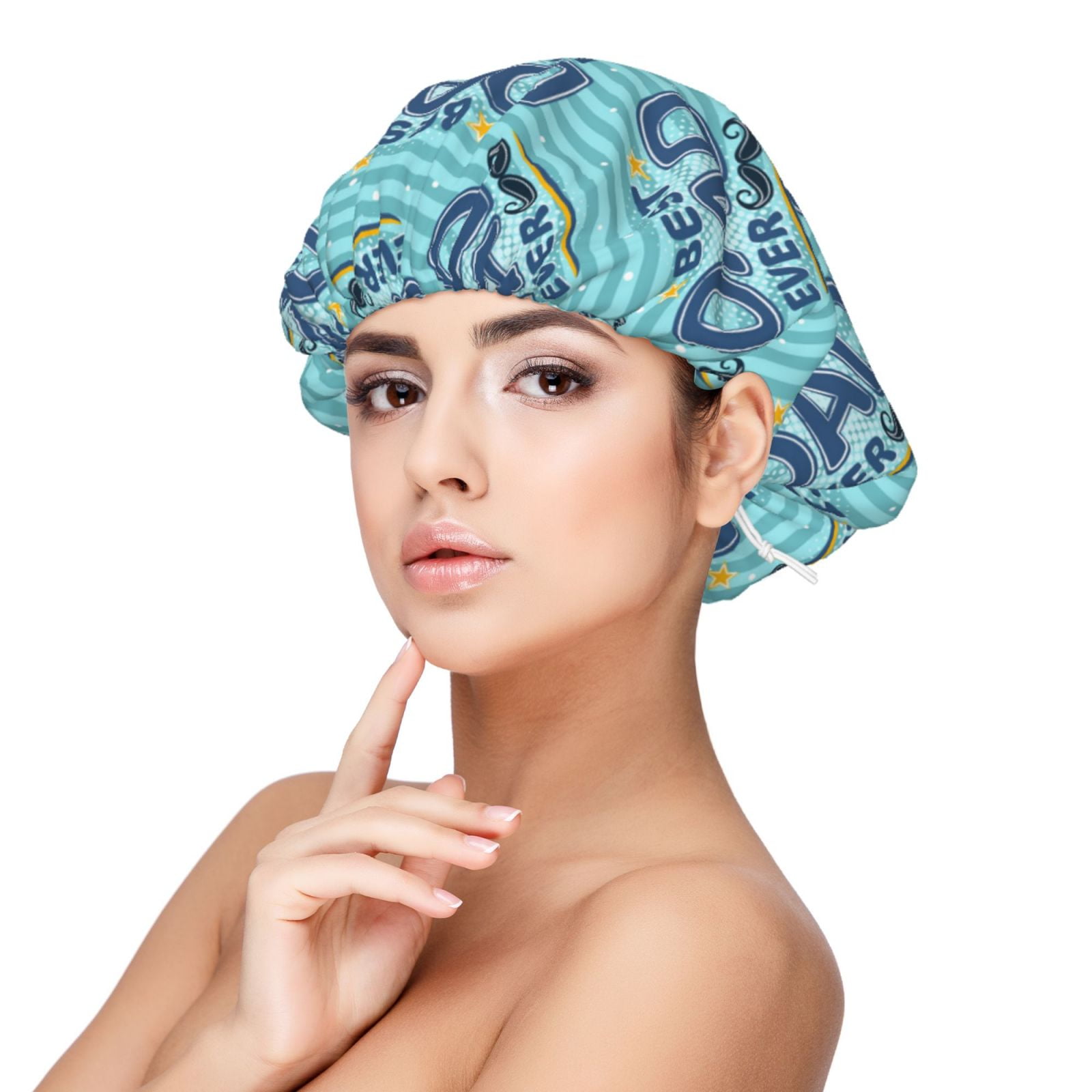 Best Dad Ever Silk Bonnet for Sleeping Women Men, Adjustable Elastic ...
