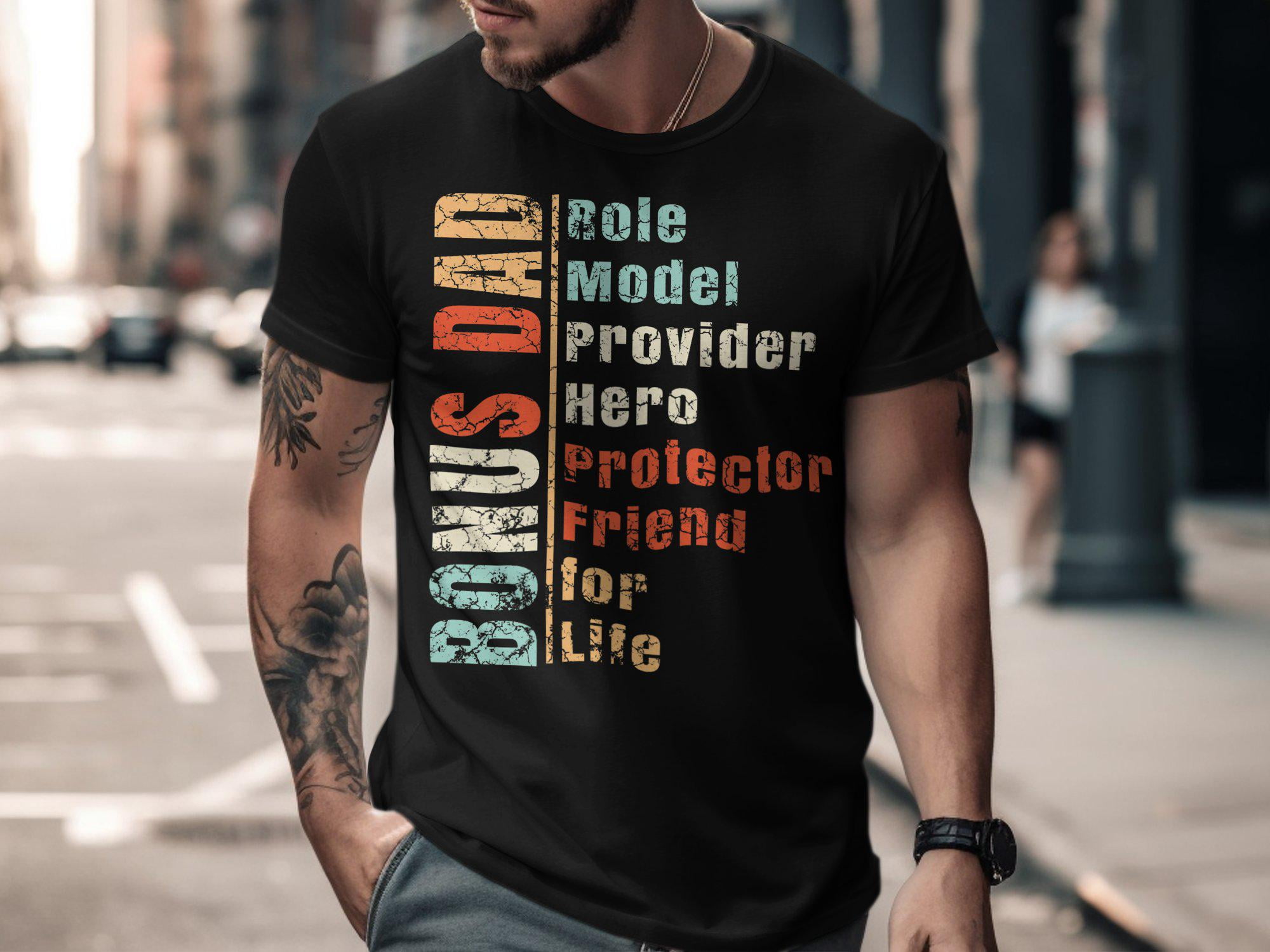 Best Dad Ever T-Shirt, Father's Day Gift, Role Model Hero Shirt ...