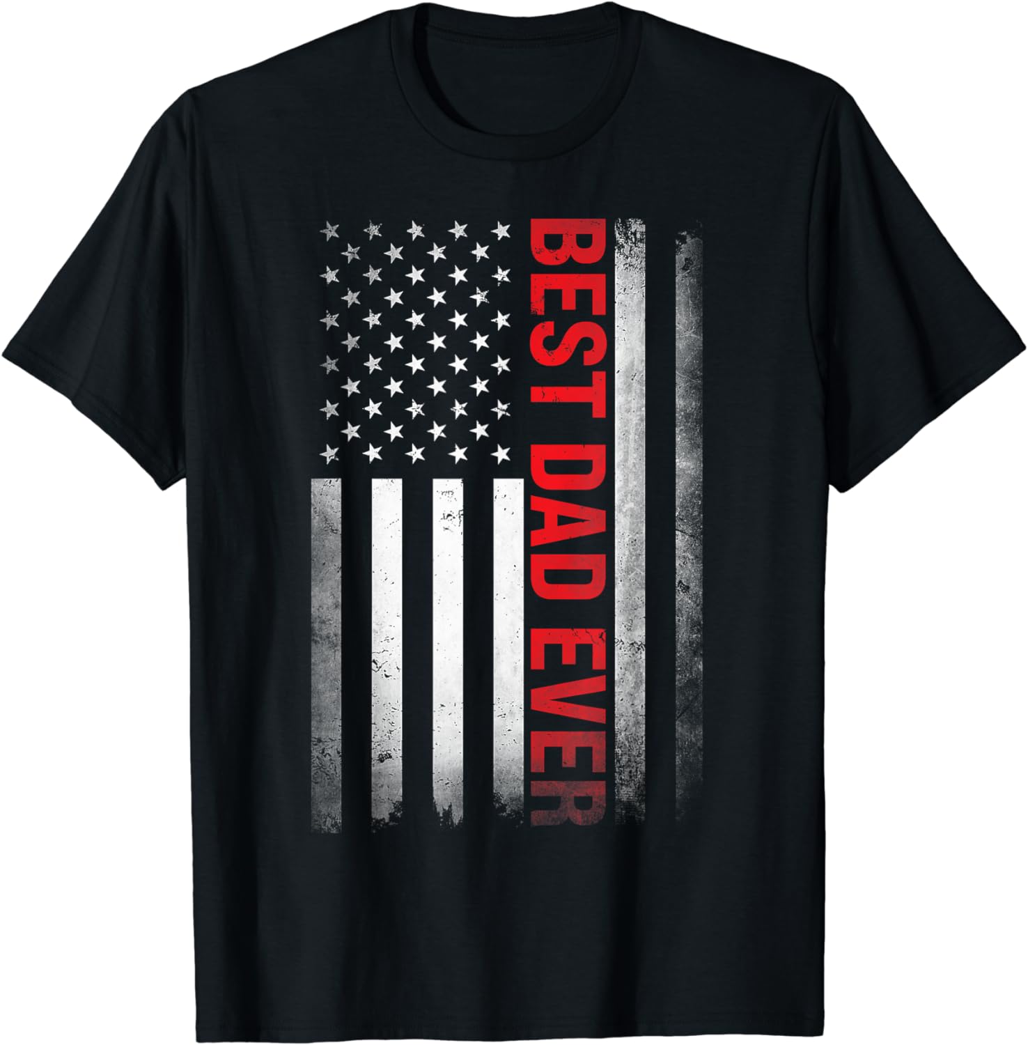 Best Dad Ever USA Flag American 1st Time Daddy Fathers Day T-Shirt ...