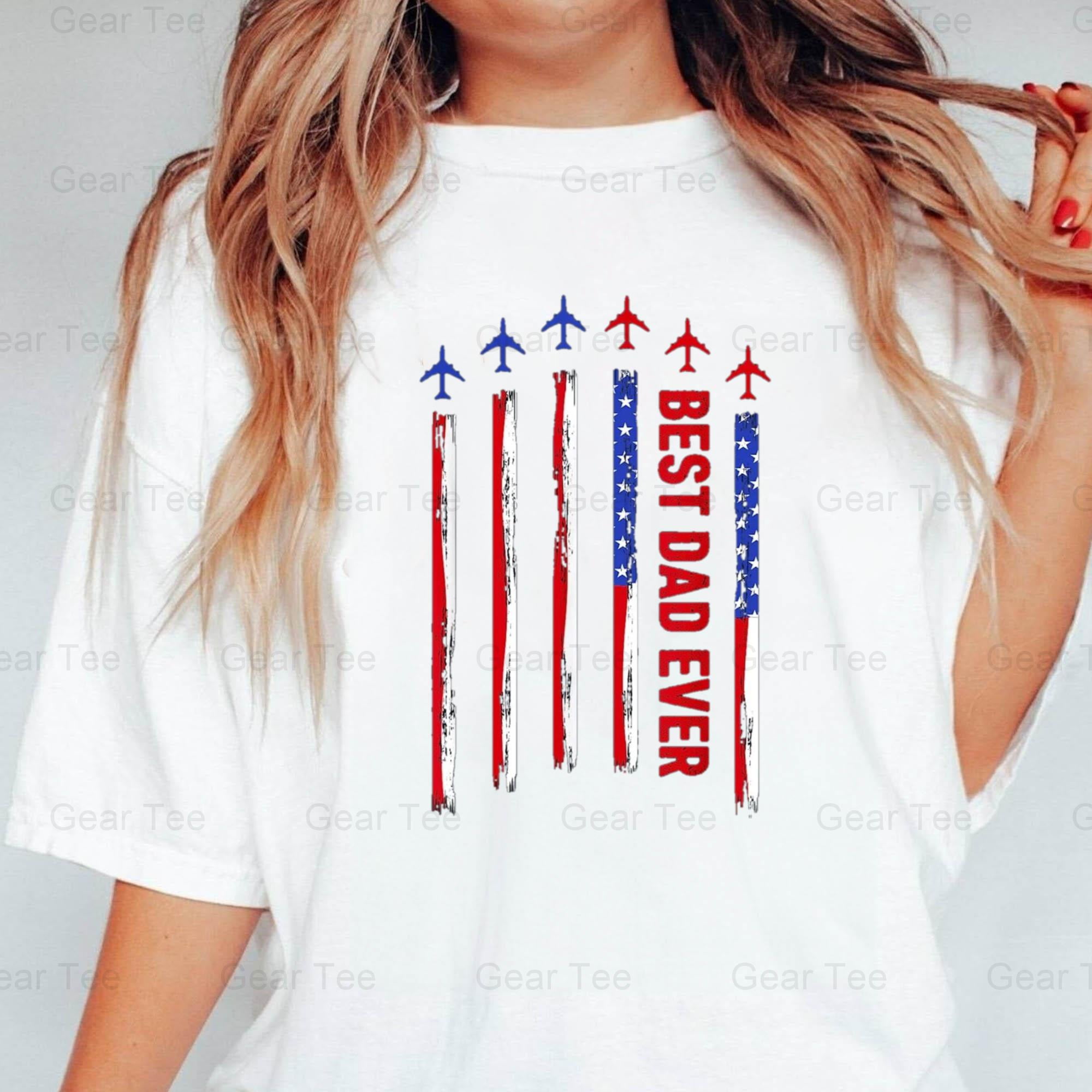 Best Dad Ever, Us American Flag, Air Fighter Jet, Gift, Funny, Military ...