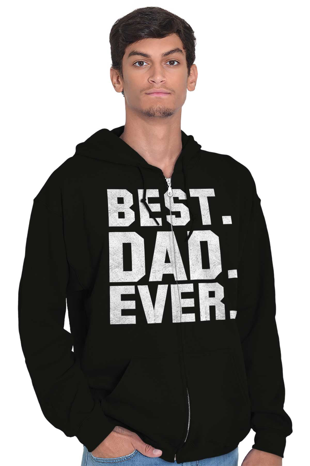 Best Dad Ever Worlds Coolest Father Men Big & Tall Zip Hoodie Brisco ...