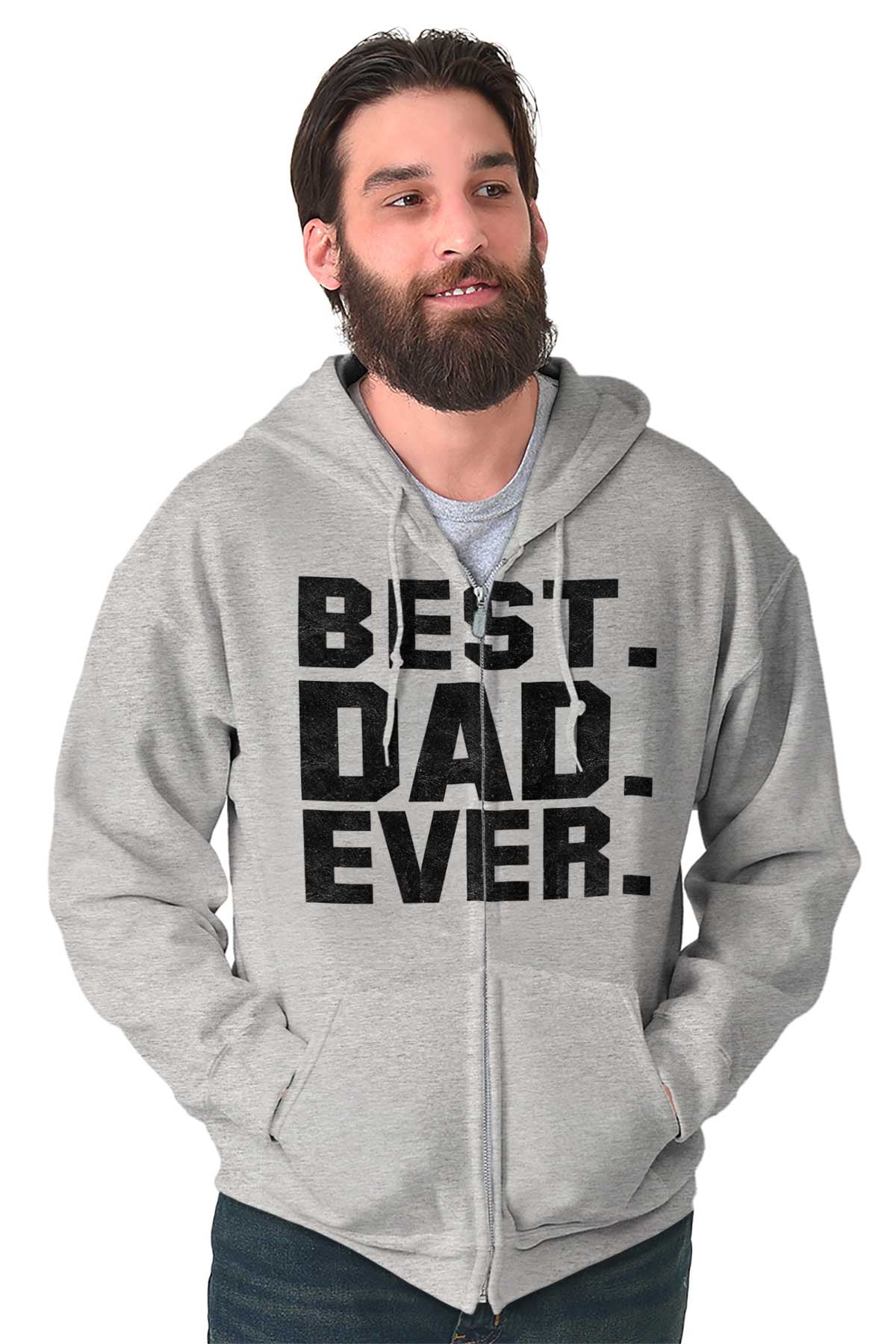 Best Dad Ever Worlds Coolest Father Zip Hoodie Sweatshirt Men Brisco ...